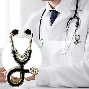10 PCS Stethoscope Brooch Pins Nurse Doctor Pins Stethoscope Enamel Lapel Pin Schoolbag Pin Badges for Medical Students Clothing Bags Women Men Children Medical Assistant Gifts, Cartoon Jewelry Gift