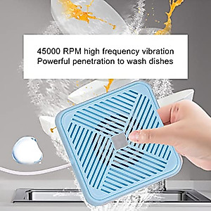 YOUTHINK Mini Dishwasher, IP67 Waterproof Dishwasher Portable Automatic Shutdown Dish Washing Machine USB Powered Wshing Tools for Dishware Fruit Vegetable (Blue)