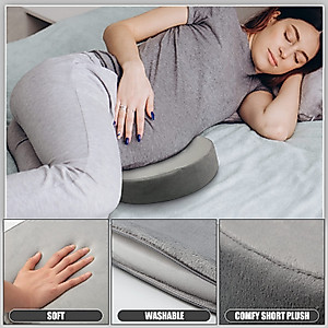 Wesiti 2 Pcs Pregnancy Wedge Pillows for Side Sleeping Small Wedge Pillow Maternity Pillows Belly Pillow for Sleeping Support Body, Legs, Back, Knees Novice Mom Gifts