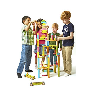 240 Piece Tegu Classroom Magnetic Wooden Block Set, Tints
