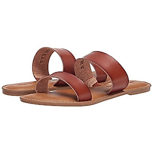 Amazon Essentials Women's Two Band Sandal, Tan, 6