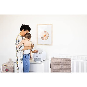 Ubbi Portable Diaper Changing Station Diaper Storage Caddy Organizer with Folding Changing Mat, Stores Baby Diapers, Wipes and Baby Accessories, Gray