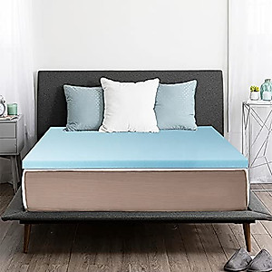 2-Inch Mattress Topper Memory Foam Pressure Relief for Back Pain Cooling Gel-Infused Gel Infused Mattress Topper Cooling & Breathable CertiPUR-US Certified (Twin)