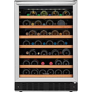 Frigidaire FGWC5233TS Gallery Series 26 Inch Built-In and Freestanding Single Zone Wine Cooler in Stainless Steel,Silver
