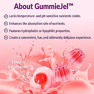 Sugar-Free Magnesium Filled Gummies 400mg - 5 Highly-Absorbable Forms (Mg Glycinate, Taurate, Malate & More) - w/Potassium, Zinc, Vitamin D3 & B6 25mg - Supports Muscles, Bones, Mood & Energy, 60Cts