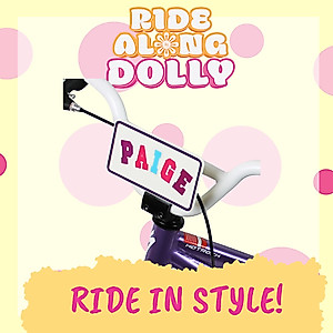 Ride Along Dolly Kid's Bicycle Customizable License Plate -Make Your Own Bike Name Plate -includes Over 150 Letter and Cute Number Stickers Decals, Fits Most Bikes -Holiday for Girls