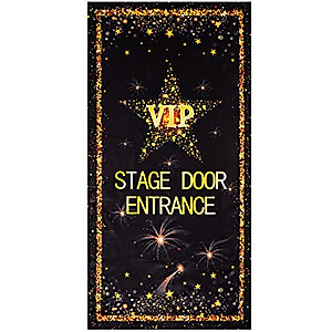 Remagr VIP Stage Door Entrance Door Cover Movie Theme Party Decorations Star VIP Party Decorations for Wedding Birthday Award Night Party Accessory Supplies, 30 x 60 Inch