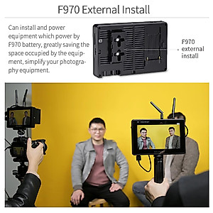 FEELWORLD LUT7 PRO 7 Inch Ultra Bright 2200nits DSLR Camera Field Monitor 3D LUT Touchscreen HDR Waveform F970 External Power and Install Kit 4K HDMI