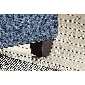 Poundex Bobkona Kemen 2-Pieces Sectional Sofa | Linen-Like Polyfabric Left or Right Chaise | F6989 model | Blue color