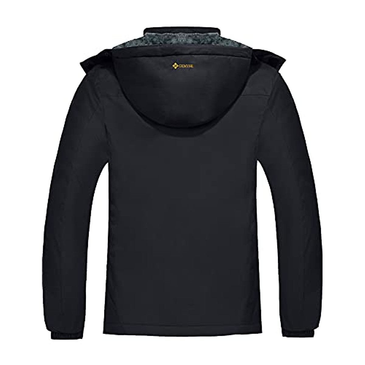 GEMYSE Men's Mountain Waterproof Ski Snow Jacket Winter Windproof Rain Jacket (Black,Small)