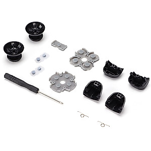 PS5 Controller Replacement Parts Kit for PS5 Handle Conductive Rubber Pad Rocker + 3D Plastic Cap + L12 Replacement Buttons Set Repair Kit