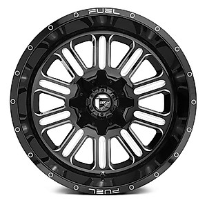 FUEL Hardline NBL-Gloss BLK MIL Wheel with Painted (20 x 10. inches /6 x 135 mm, 19 mm Offset)