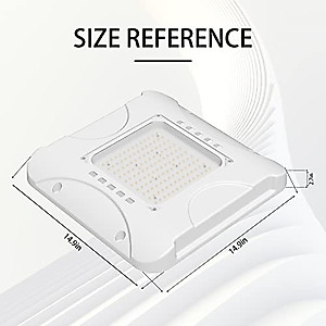 Fengll 150W LED Canopy Lights Outdoor - Ultra Efficient Recessed Surface Mount Gas Station Light - High Bay Carport or Parking Garage Lamp 20250lm 5000k DLC Approved