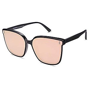 SOJOS Sunglasses for Women Men Vintage Style Shades SJ2157,Black/Pink