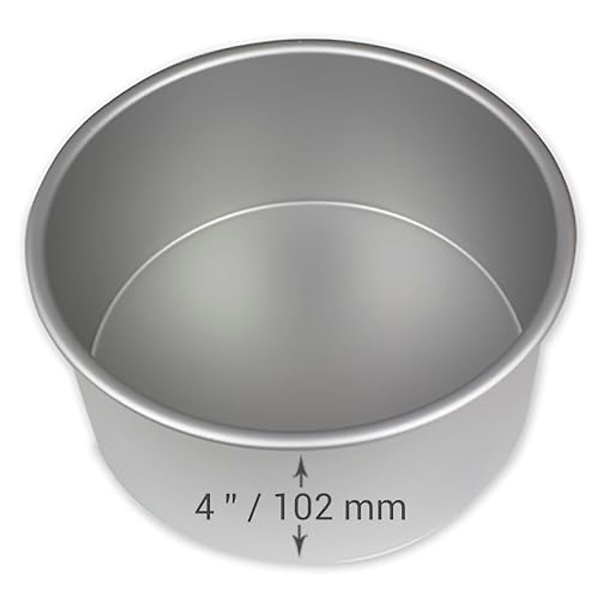 PME Professional Aluminum Baking Pan Round 8 x 4, 8-Inch, Silver