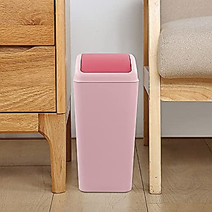 Ggbin Plastic Trash Cans, Swing Trash Bins for Kitchen, Office