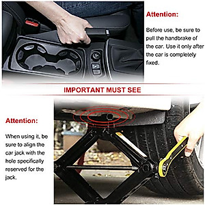CPROSP Scissor Jack for car/SUV/MPV (4400 lbs / 2T Load), Just for Tire Wrench, Just for Emergency Use, not for Weekly Projects