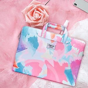 MOSISO Laptop Bag for Women, 15 inch Computer Bag Compatible with MacBook, HP, Dell, Lenovo, Asus, Notebook, 15.6 inch Laptop Shoulder Bag Carrying Messenger Sleeve with Strap, Graffiti Art