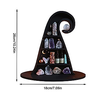 Witch Hat Shelf Crystals Wall Decor Crystal Shelf Display Boho Shelves Essential Display Shelf for Bedroom Dorm Room Office