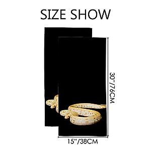Patteraless Snake Dish Towel 2PC Hand Towels for Bathroom 15" x 30" Absorbent Soft for Hand, Face, Kitchen, Hotel, Spa, Gym, Swim