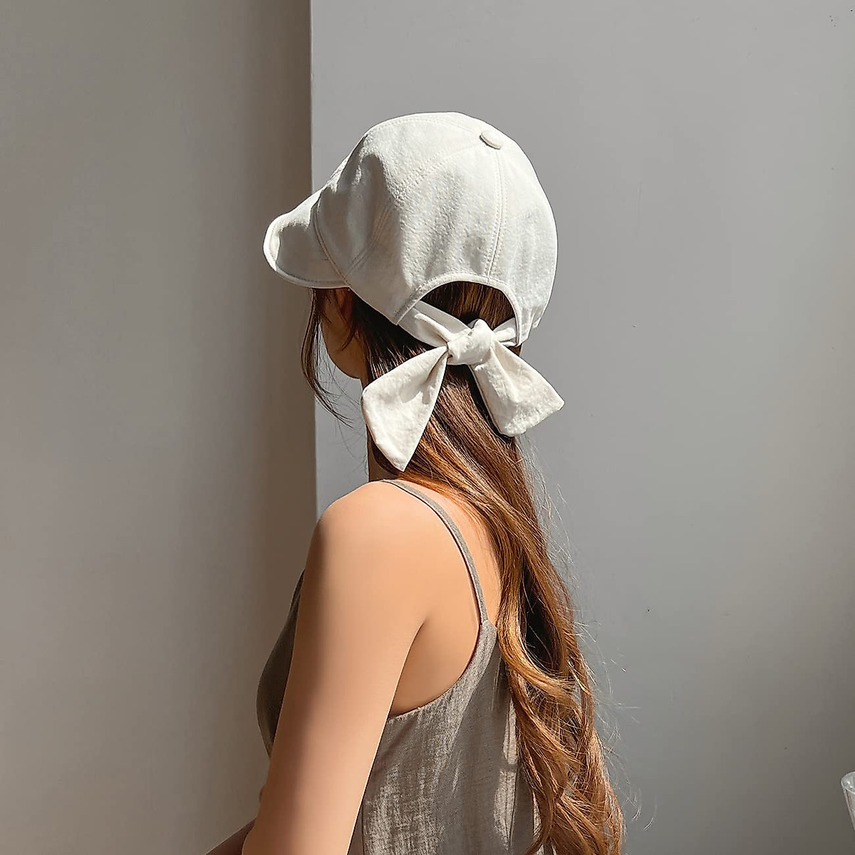 VIEWLAP Cotton 100% Wide Brim Bucket Hat with Ribbon Point Mesh Lining Adjustable Sun Hat for Women Girls (Pink)