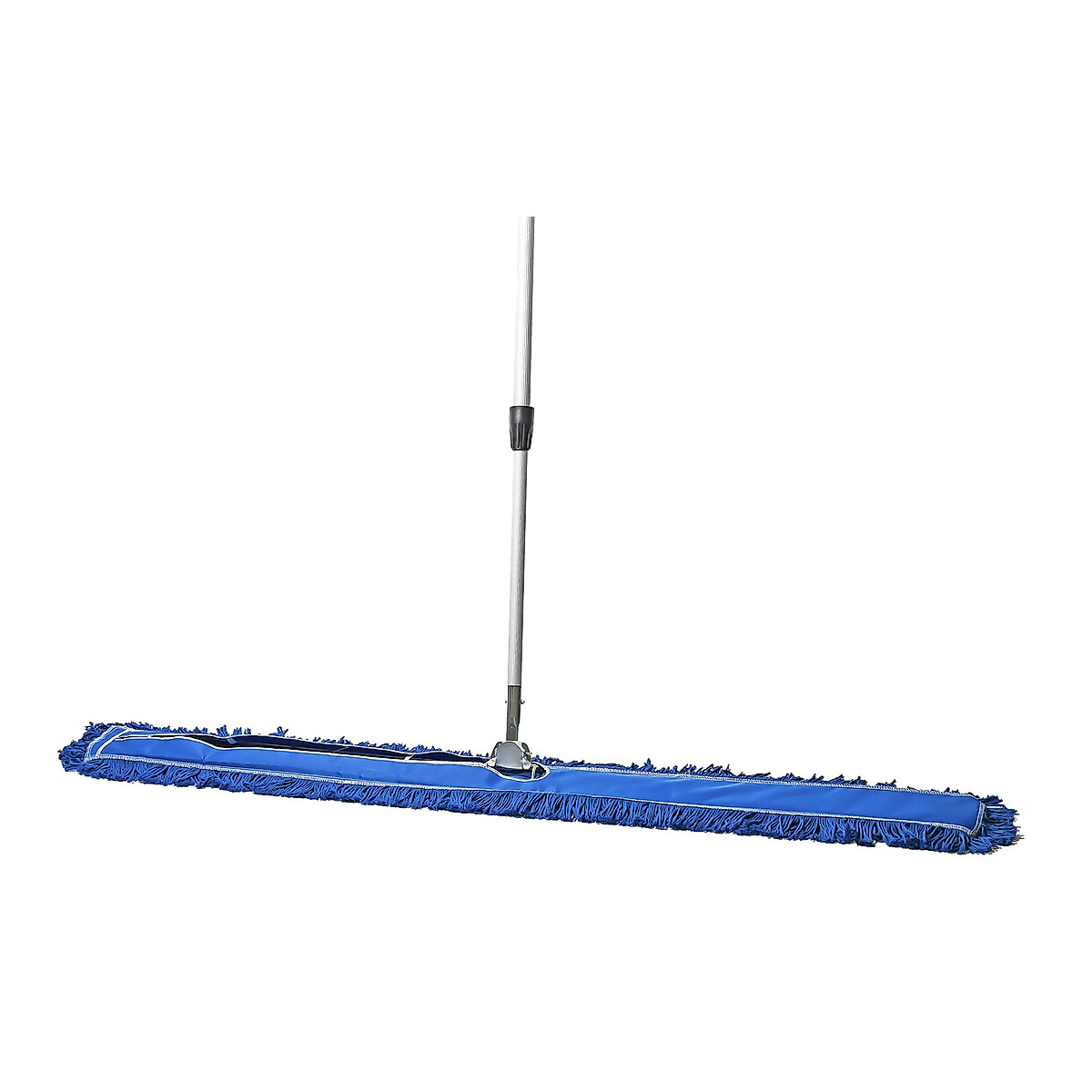 Tidy Tools Commercial Dust Mop & Floor Sweeper, 60 in. Dust Mop for Hardwood Floors, Cotton Reusable Dust Mop Head, Extendable Handle, Industrial Dry Mop for Floor Cleaning & Janitorial Supplies, Blue