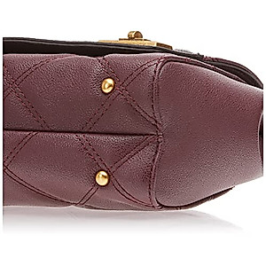 GUESS womens Katey Flap Shoulder Bag, Burgundy Multi, One size US