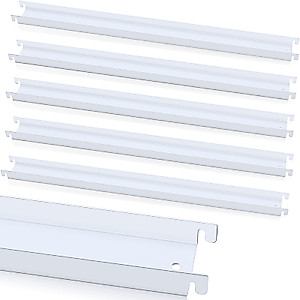 6 Pcs Filing Front to Back Rails Lateral Hanging File Bar Stainless Steel White File Cabinet Rails File Cabinet Inserts for Folders Office Home 15.76 Inches Long