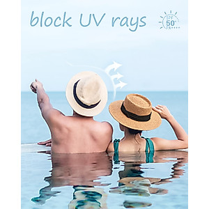 Zylioo Small Straw Fedora Hats,Short Brim Panama Hats for Petite Heads,Little Beach Sun Trilby Hat