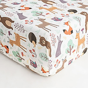 Bebek Ozel Fitted Crib Sheets,0 Organic Cotton Sheets for Standard Crib and Toddler Mattresses, (Pack of 1)(28"x52") Turkish Cotton Baby Crib Sheets Neutral(NO Pillow Cover)(Nature Green)