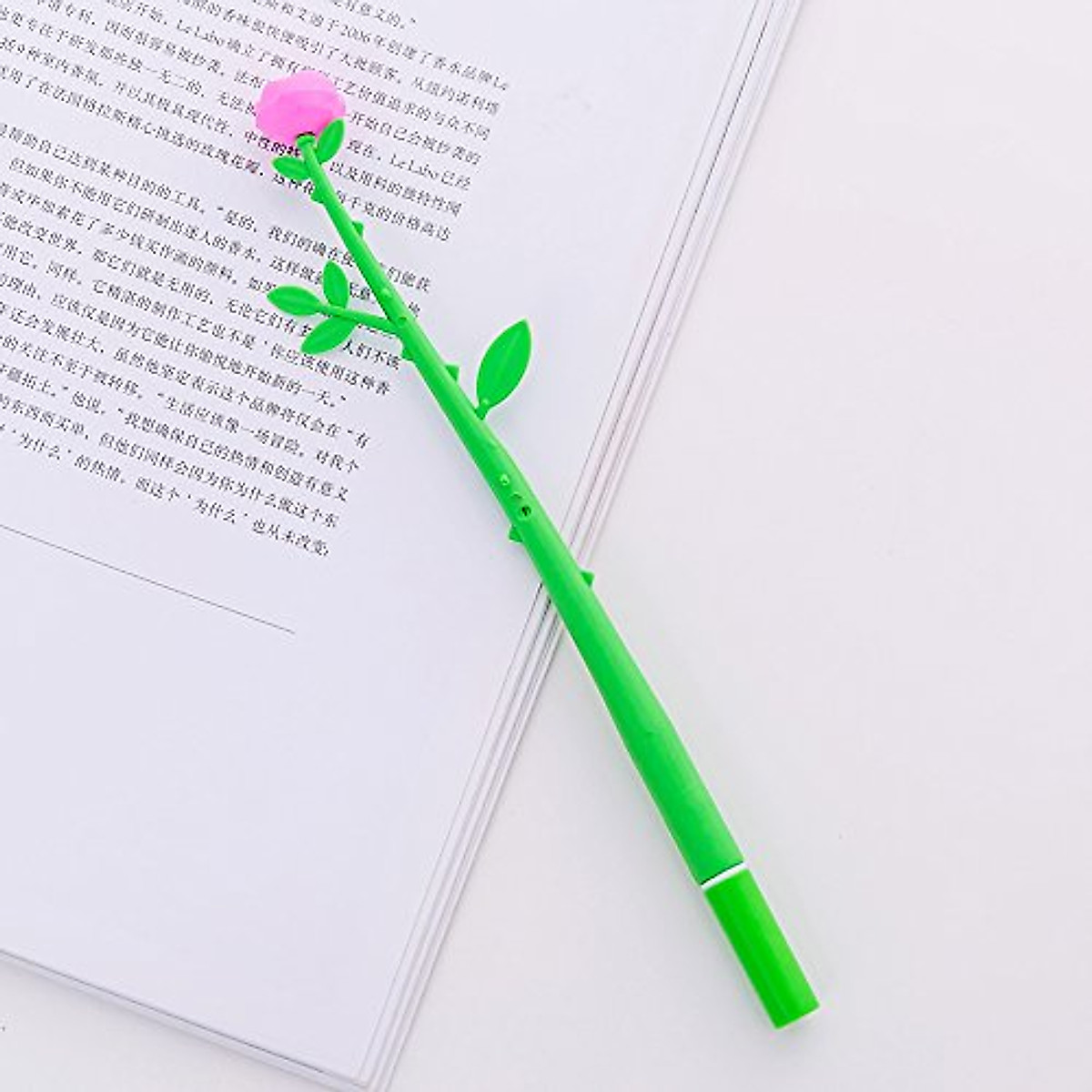 Opla3ofx Creative Flower Gel Ink Pen Cute Stationery School Office Supplies Kids Gift Fine point, Durable and Smoth to Write Green