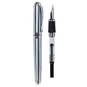 Gullor Advanced Full Silvery Mat Fountain Pen Jinhao X750 Broad 18kgp Best Metal Pen