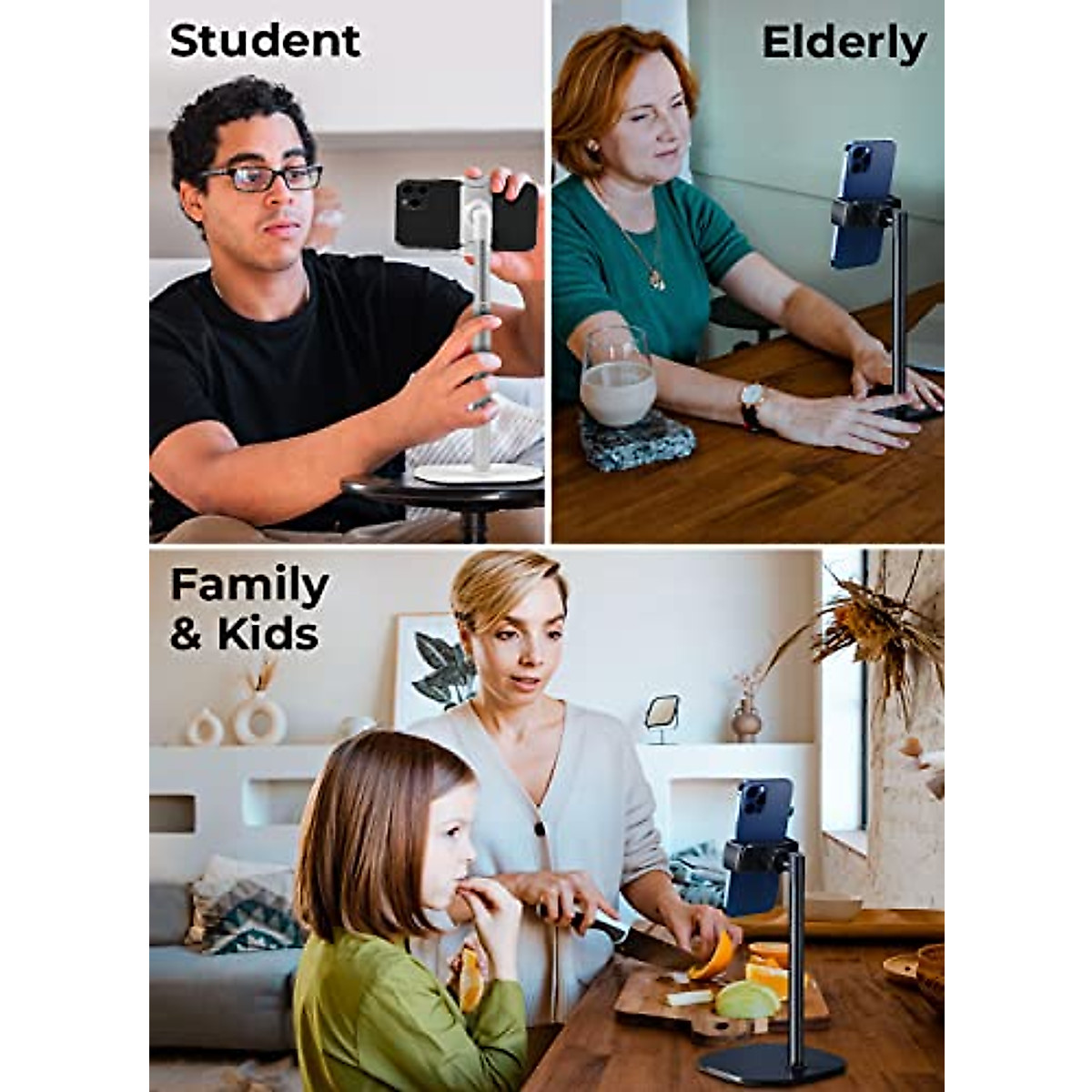 Cooper ChatStand, Height Adjustable Cell Phone Stand for Desk | Cell Phone Holder, Desk Phone Stand for Recording, iPhone Stand for Desk Accessories, iPhone Holder for Desk, Phone Holder Stand Office