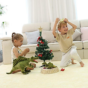 Wilomis 21'' Dinosaur Toys Mommy Dinosaur Stuffed with Baby Dinosaur Egg Plush Toys, Dinosaur Plushies for Kids Christmas Birthday Gift（Spinosaurus Family）