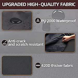 StarknightMT UTV Cover 2-3 Seaters, Universal 420D Heavy Duty Cover Compatible with Can Am X3 Defender Commander Polaris RZR Ranger CFMOTO ZForce UForce Pioneer Kawasaki Mule Teryx 128"x57"x72"