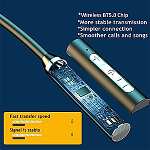 Wireless Earbuds Bluetooth Headphones Neck Hanging Headphones,Wireless Bluetooth-compatible 5.2 Headphones Hanging Neck Stereo Noise Cancelling Universal Sports Headset With Microphone black