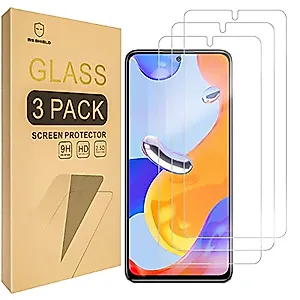 Mr.Shield [3-Pack Designed For Xiaomi Redmi Note 11 Pro 5G+4G / Redmi Note 11 Pro+ / Redmi Note 11 Pro Plus [Tempered Glass] [Japan Glass with 9H Hardness] Screen Protector