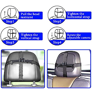 DoHonest Baby Car Mirror HD 1080P 5'' Monitor Infrared Night Vision Back Seat Infant Camera Rear Facing Carseat Wide View S04