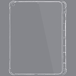 SFFINE Clear Case for New iPad 10.2 7th/8th/9th Generation 2021/2020/2019 with Pencil Holder, Shockproof Thin Slim Transparent Flexible TPU Gel Silicon Back Cover Protective Shell Fit iPad 10.2 Inch