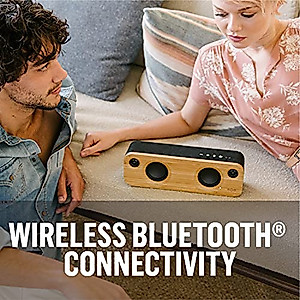 House of Marley Get Together Mini: Portable Speaker with Wireless Bluetooth Connectivity, 10 Hours of Indoor/Outdoor Playtime, and Sustainable Materials, Signature Black