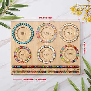 Petoysoso Bead Board for Jewelry Making, Bamboo Beading Board for Jewelry Bracelet Making, Bracelet Bead Board, Bracelet Bead Board for Bracelet, Jewelry Making, DIY