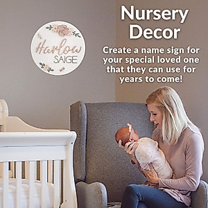 Unfinished Wood Rounds for Crafts - 2 Pack of 14 Inch Diameter Reversible Wood Circles with Real Wood Veneer That Will Not Warp, Wood Slices with Smooth Side and Embossed Shiplap Side by CADE + KAI