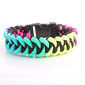 GeGeDa Rainbow Paracord 7 Core Nylon Parachute Cord Camping Rope 100FT … (Light Rainbow, 100)