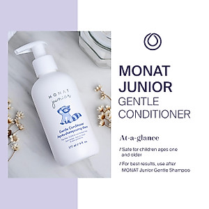 MONAT Junior Gentle Conditioner - A safe and gentle Anti Frizz Hair Conditioner for children that rinses out quickly. All Natural Tear-free, Sulfate & Paraben-free - Net Wt. 177 ml e / 6 fl. Oz.
