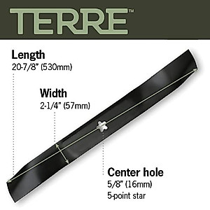 Terre Products, 2 Pack, Mulching Lawn Mower Blades, 42 Inch Deck, Compatible with Craftsman 134149, 138971, 422719, Husqvarna 532134149