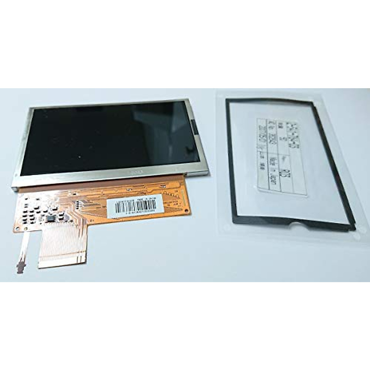 TOTALCONSOLE LCD Screen Replacement for PSP 1000 1001 Series w/Backlight & Cushion Gasket Sony OEM Original, Silver (TC-95222)
