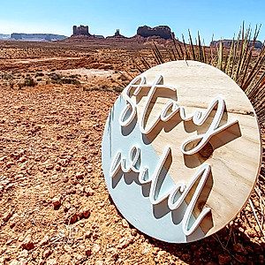 Lavender Inspired Stay Wild Wood Sign for Nursery, Boho Design 3D Laser Cut Wall Art Decor, Nursery Signs Decor, Kids Room Decor, Nursery Decor for Baby Boys and Girls,-Baby Room Sign, 12 Inch