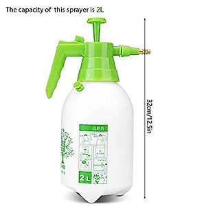 2L PP Manual Pressurized Water Sprayer Spray Gun Sprinkler Tool Safe Valve Design for Garden Lawn Plant