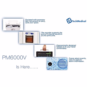 PM6000VCM 12" Veterinary Multi-Parameter Monitor with ETCO2(Mainstream) ECG RESP SpO2 NIBP Temp PR