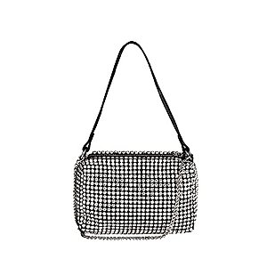 Eiyye Crystal Rhinestone Crossbody Bag Women's Evening Bag Rhinestone Black Shoulder Bag For Party Wedding Handbags